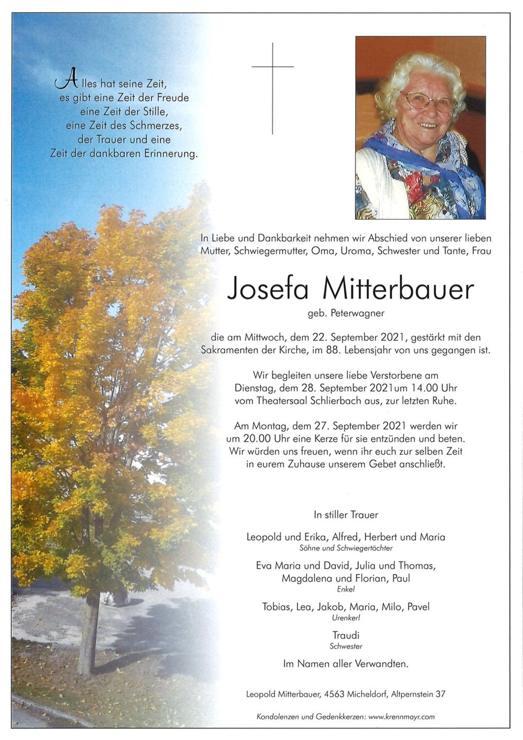 Todesfall Josefa Mitterbauer